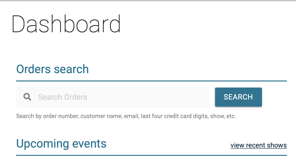Admin Order Search