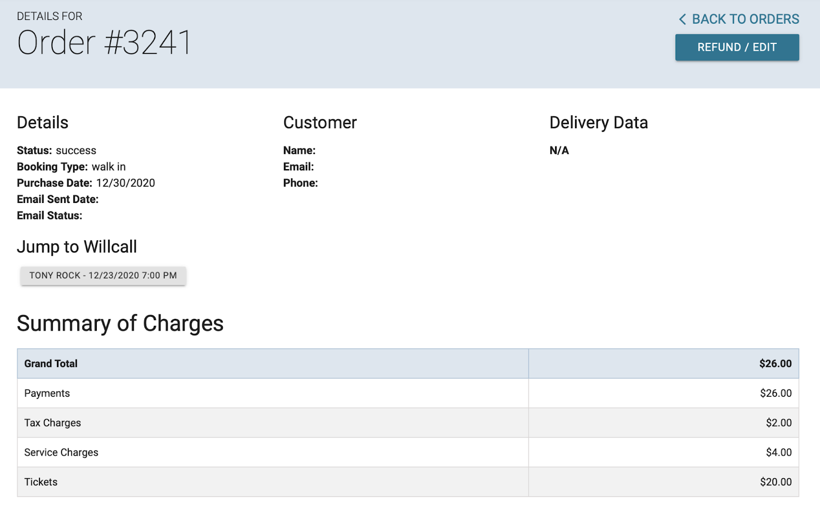 Admin Order Search